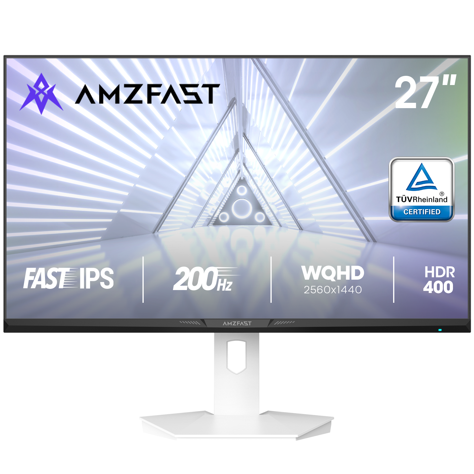 AMZFAST 27 Inch White Gaming Monitor 200Hz WQHD 2560x1440p Fast IPS 1ms ...