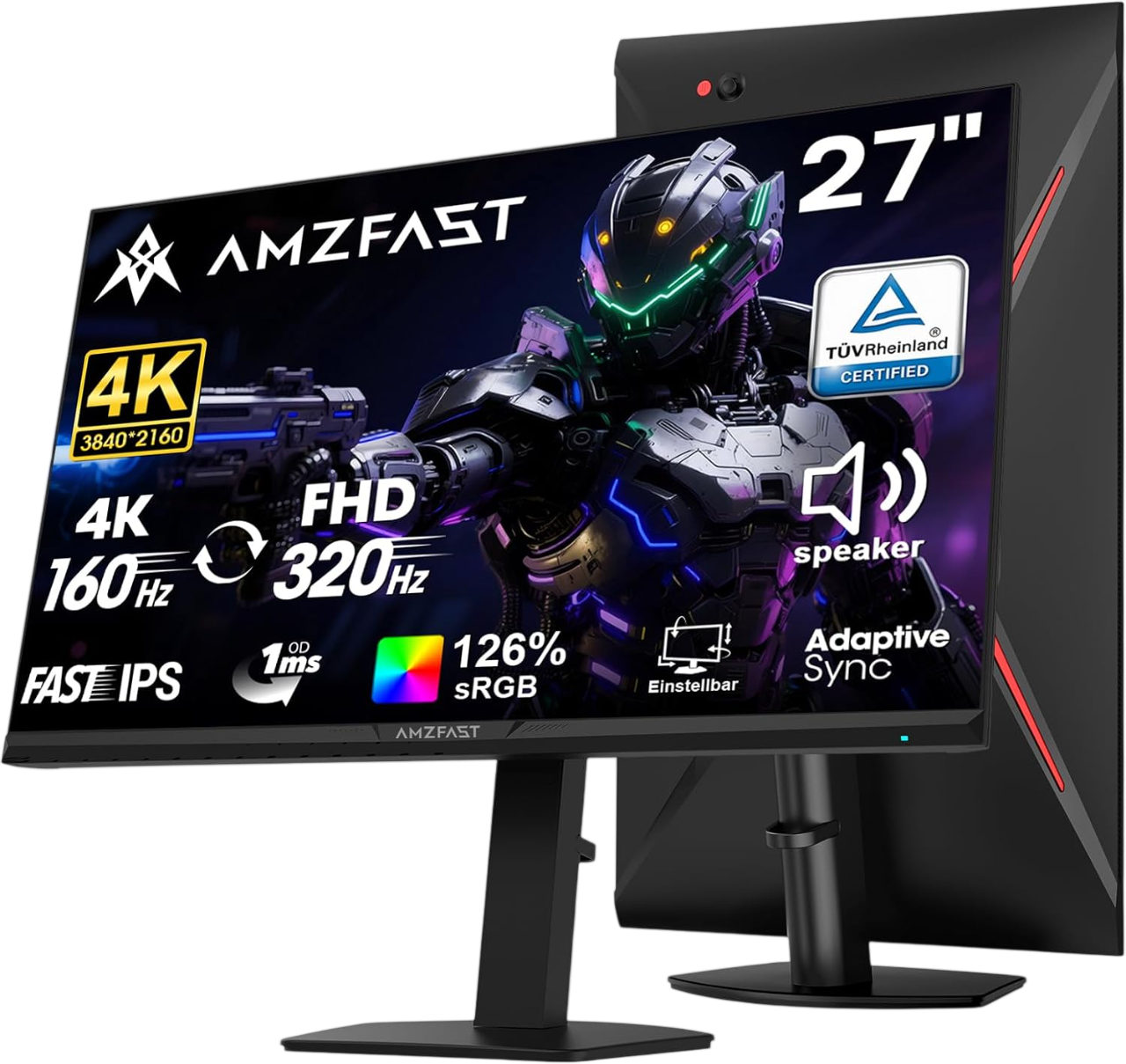 AMZFAST 27 inch 4K Dual Mode Gaming Monitor - 160Hz UHD or 320Hz FHD ...